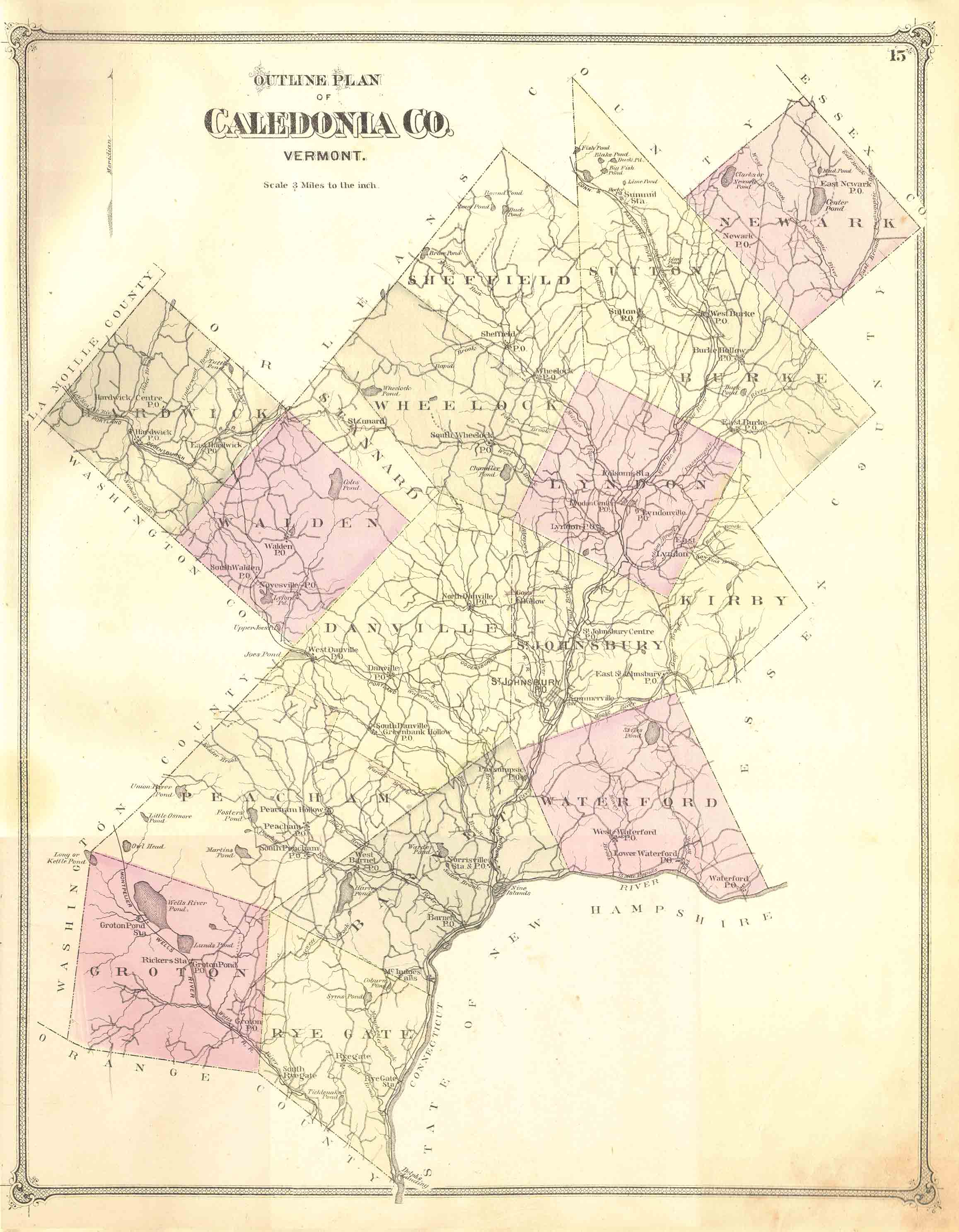 NEKG - Beers Atlas Caledonia - 1875, Caledonia Co., Vermont